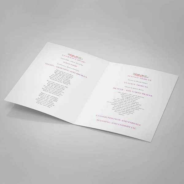 Order of Service - Floral Frame | Creoprint